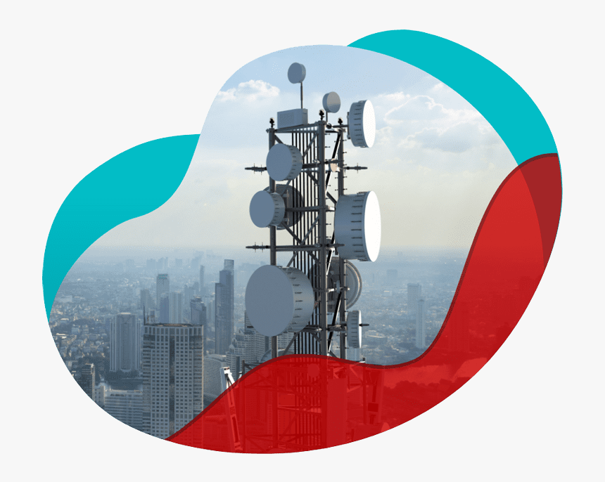 Cell Towers And Amorphous Cloud Shapes - Cityscape, HD Png Download ...