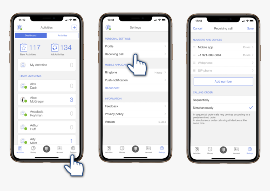 Receiving Calls In Mobile App - Iphone, HD Png Download , Transparent ...