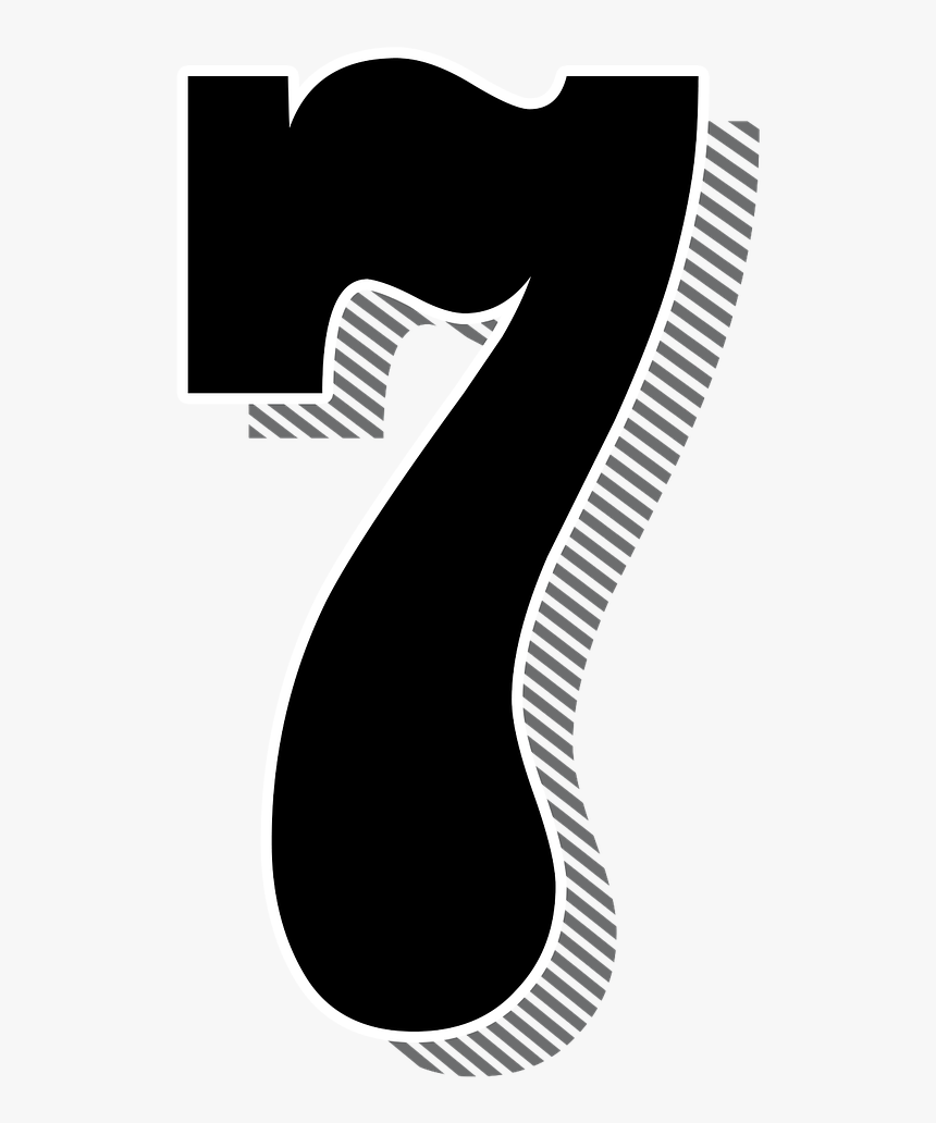 Number 7 Drop Shadow, HD Png Download , Transparent Png Image - PNGitem