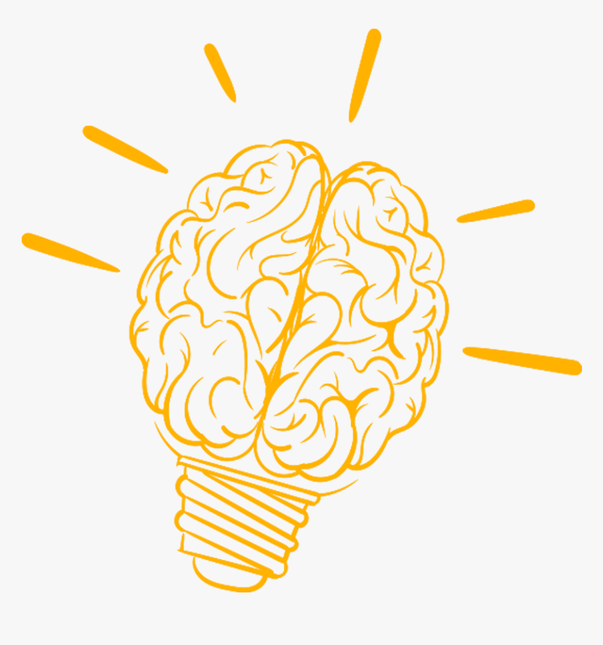 Brain Light Bulb Drawing, HD Png Download , Transparent Png Image - PNGitem