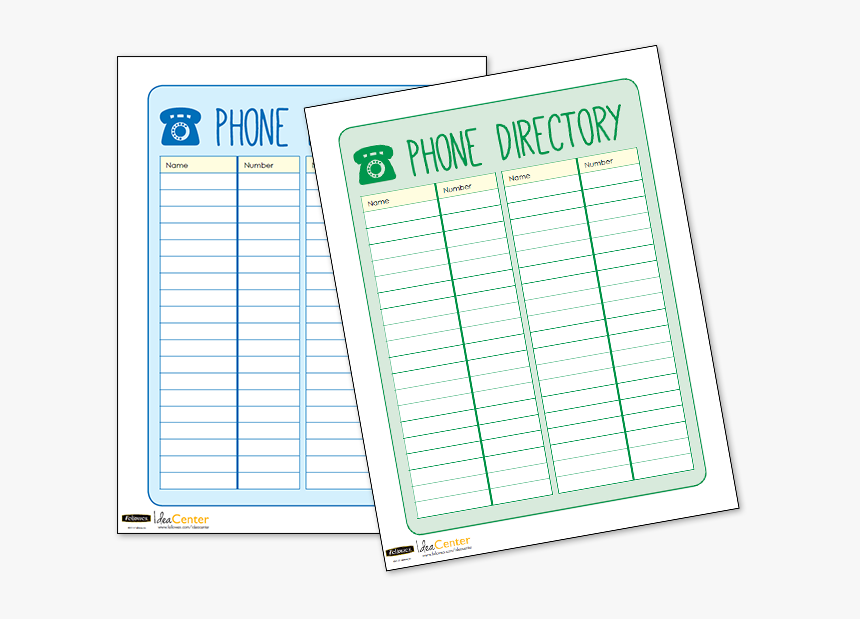Printable Telephone Directory Template, HD Png Download , Transparent ...