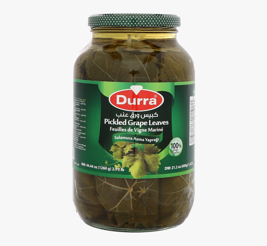 Durra Grape Leaves In Brine 1260g - Durra, HD Png Download ...