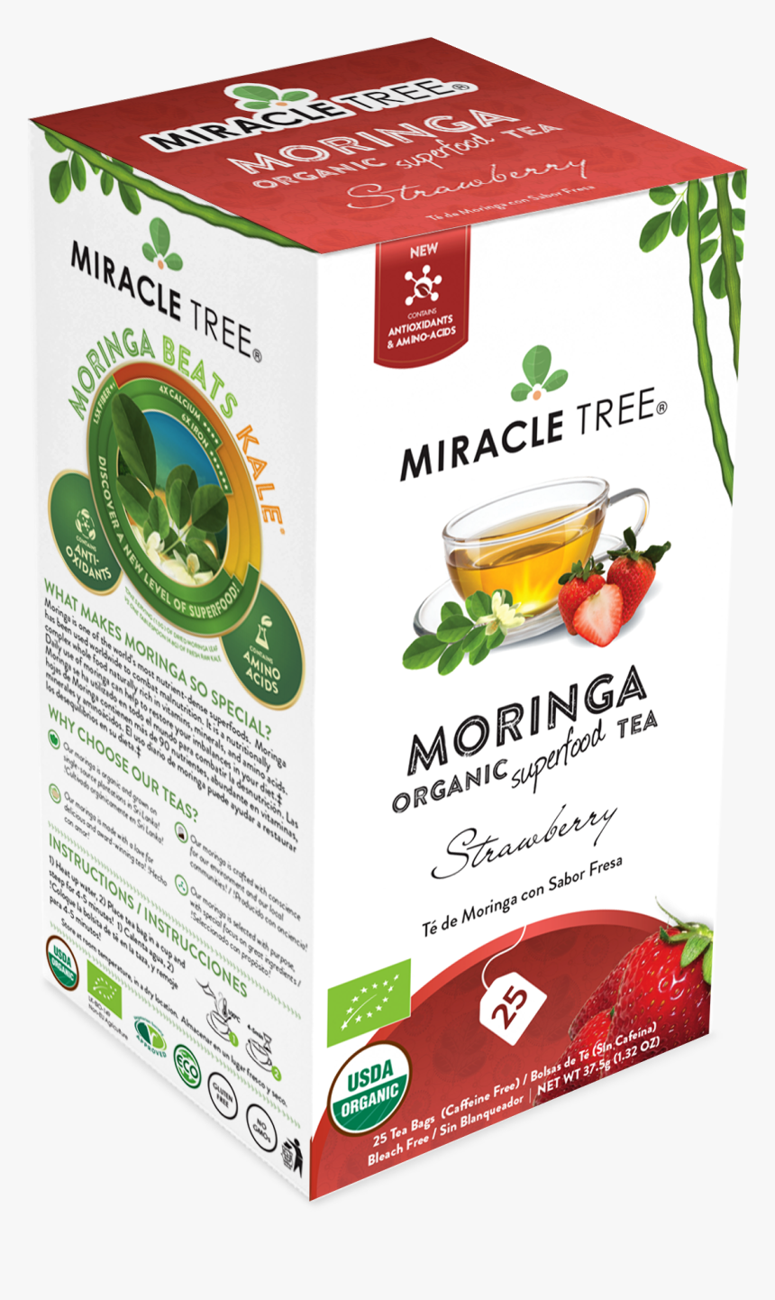 Strawberry Organic Moringa Superfood Tea Bags - Organic Moringa ...