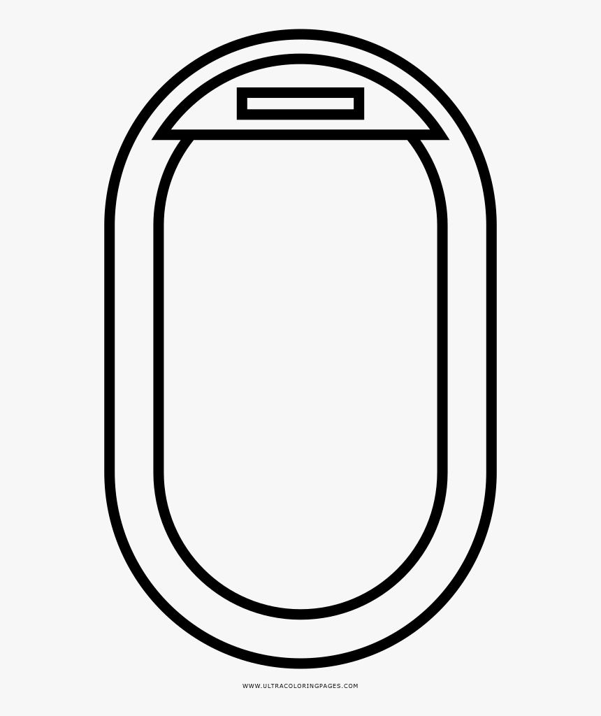 Airplane Window Coloring Page - Line Art, HD Png Download , Transparent ...
