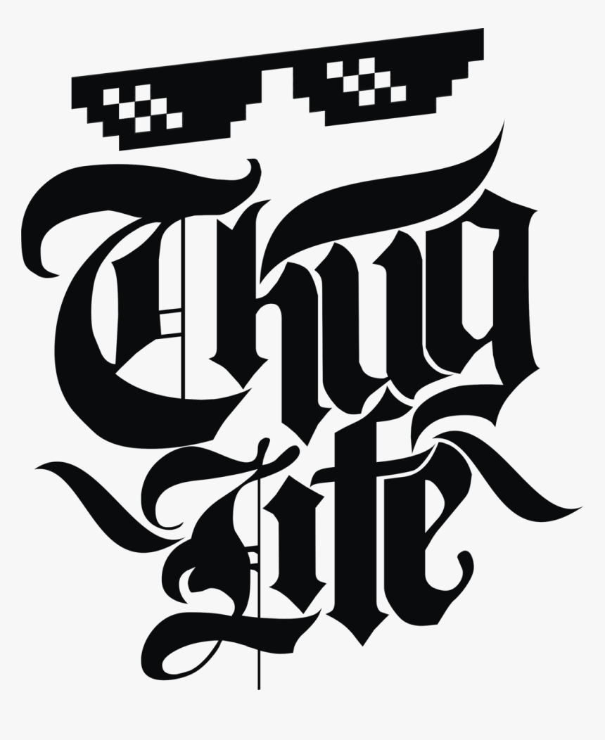 Fonts Drawing Thug - Emblem Of Thug Life, HD Png Download , Transparent ...