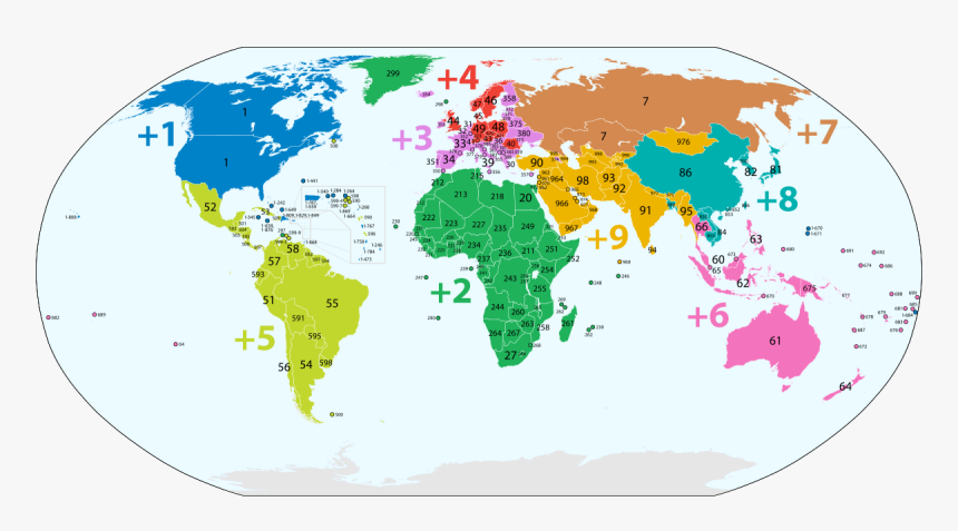 Phone Country Code Map, HD Png Download , Transparent Png Image - PNGitem