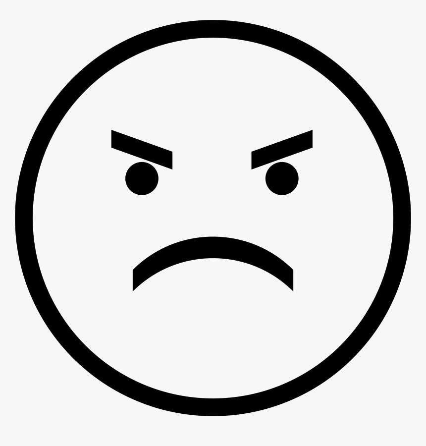 Angry Smiley Face Clip Arts - Sad Smiley Angry Face, HD Png Download ...