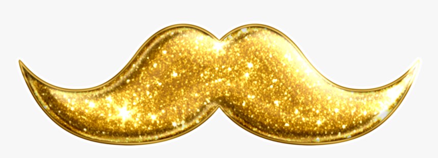 Gold Glitter Mustache - Gold Mustache Png, Transparent Png ...
