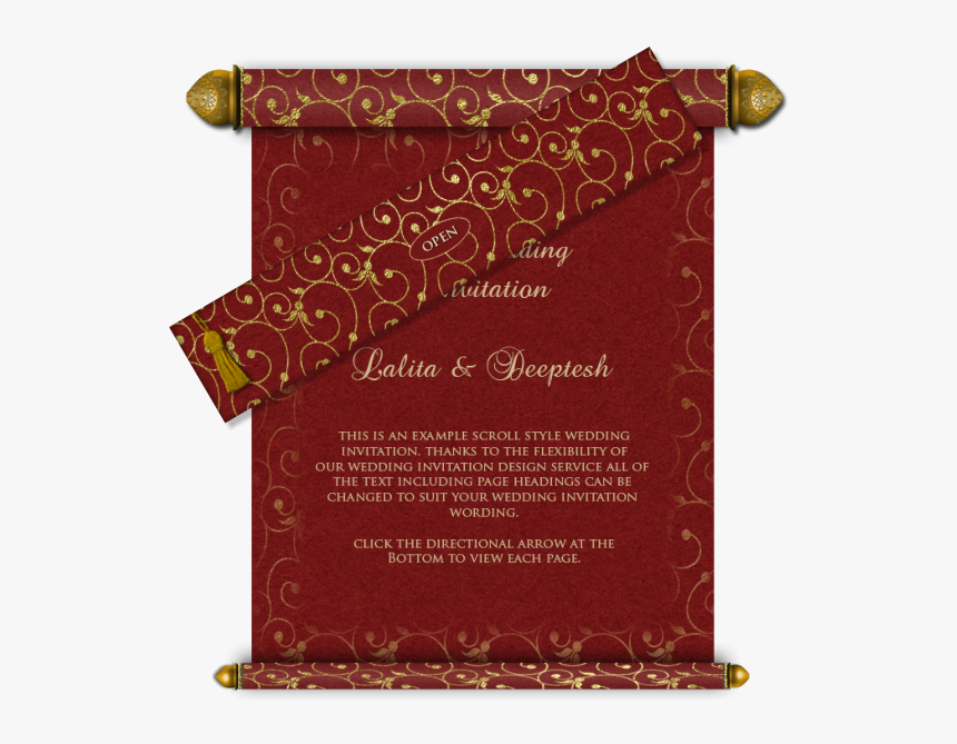 Scroll Invitation Cards Ideas , Png Download, Transparent Png ...