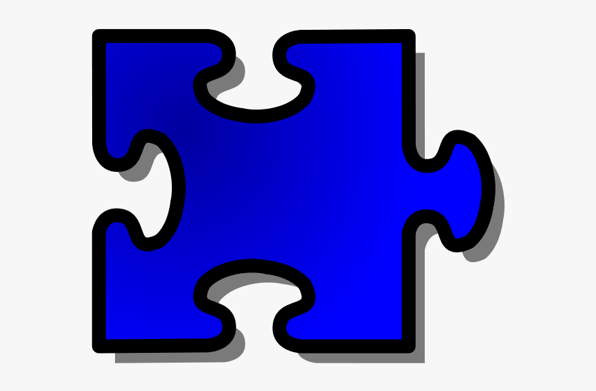 Blue Jigsaw Piece 14 - Blue Puzzle Piece Clipart, HD Png Download ...