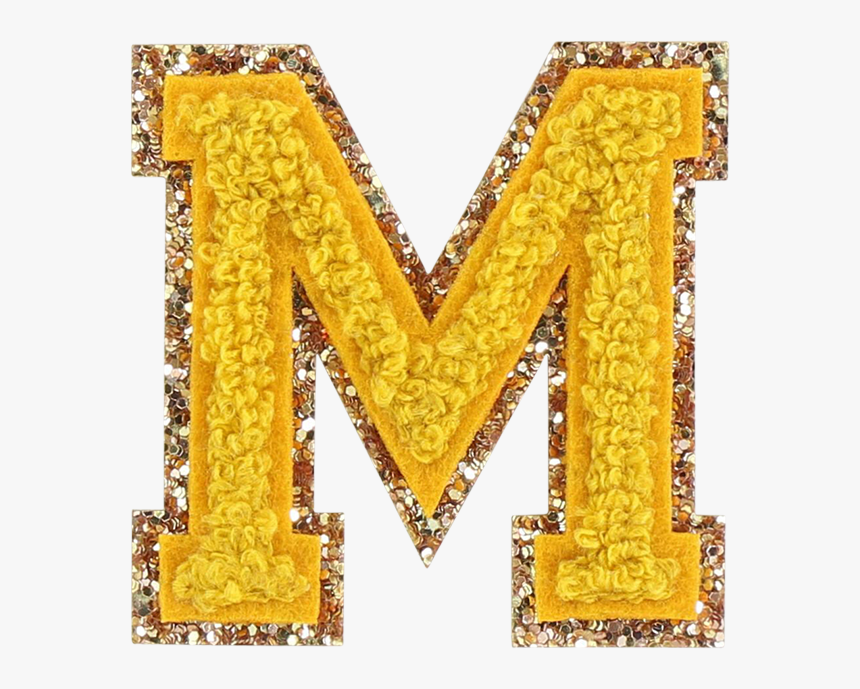 Citrine Glitter Varsity Letter Patches - Motif, HD Png Download ...