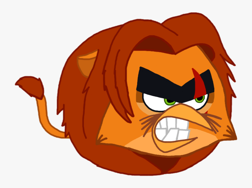 Angry Birds The Simba Scar S Spirit - Angry Bird With Scar, HD Png ...