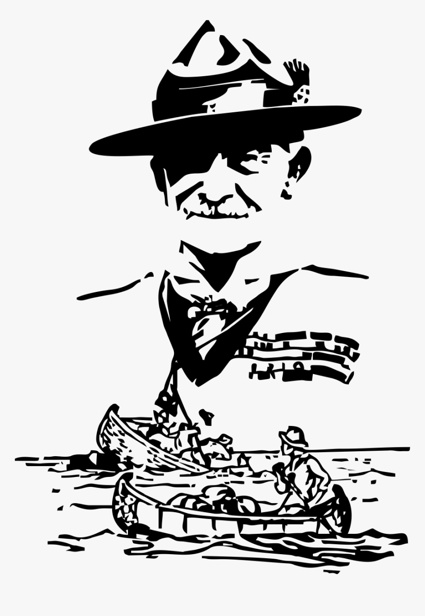 The Baden Powell Scout Program Allows - Baden Powell Line Art, HD Png ...