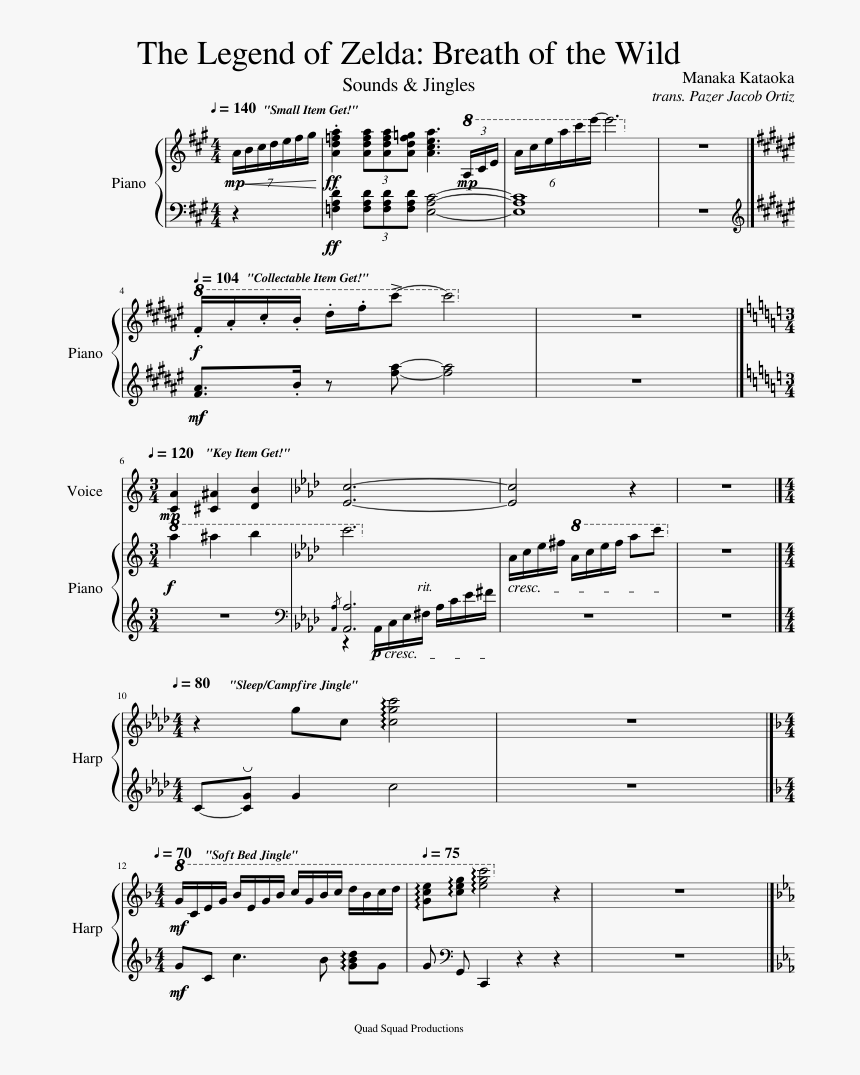 Zelda Secret Sound Sheet Music, HD Png Download , Transparent Png Image ...