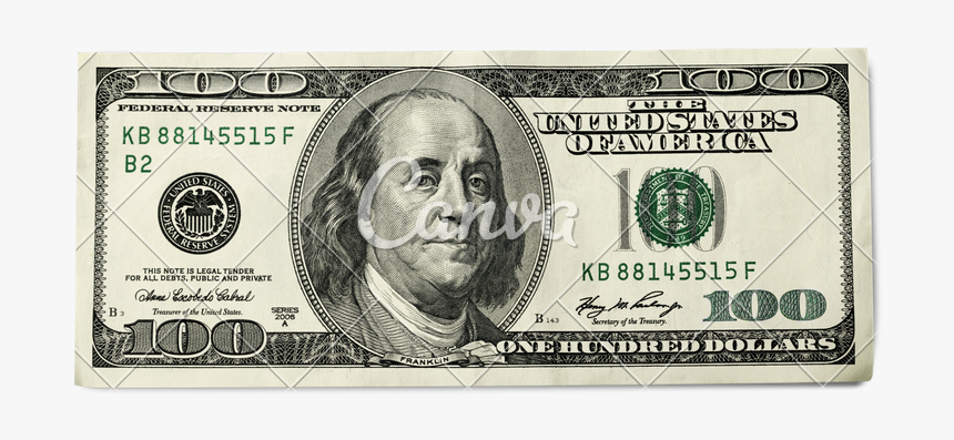 Clip Art Hundred Isolated Photos By - 100 Dollar Bill, HD Png Download ...