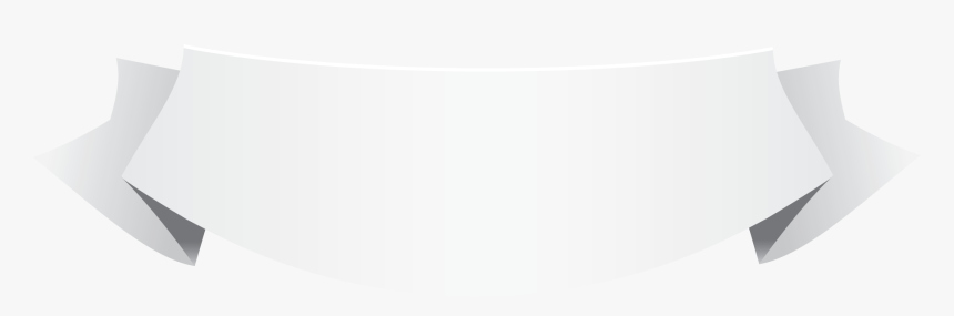 White Down Arc Ribbon Banner With Fold Wedge End - Circle, HD Png ...