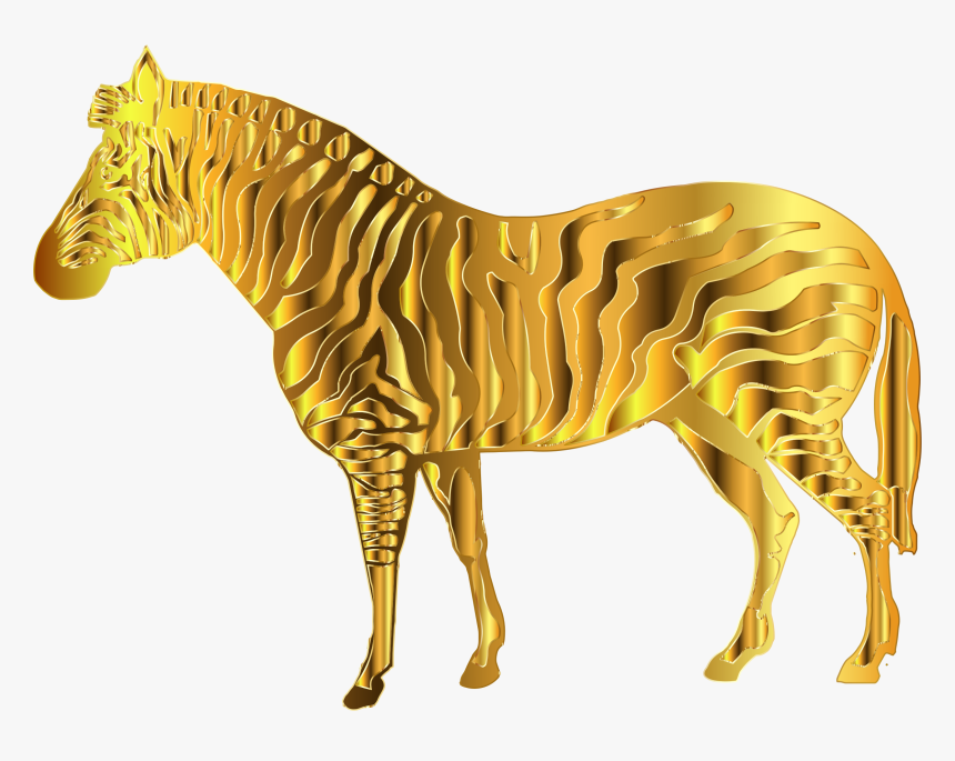 Gold Zebra - Gold Animal Clipart Png, Transparent Png , Transparent Png ...