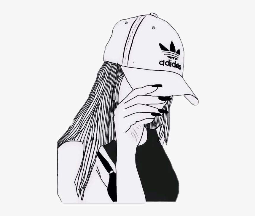 Drawing Of Adidas Hat, HD Png Download , Transparent Png Image - PNGitem