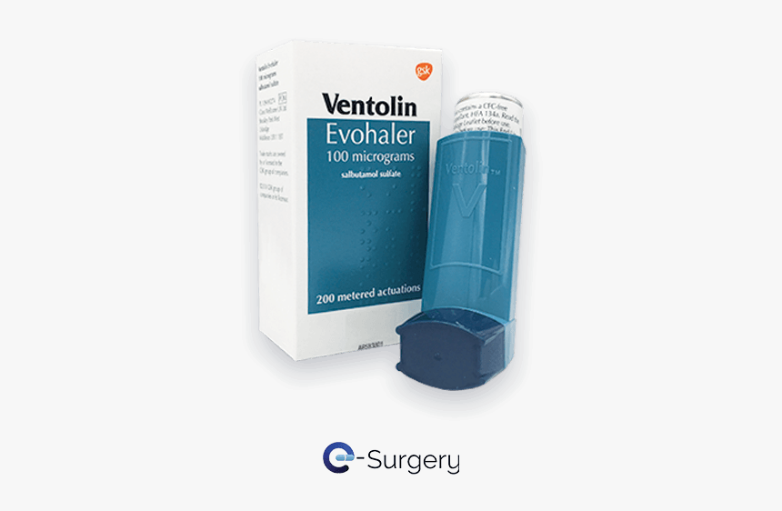 Ventolin Inhaler E Surgery - Inhaler Asthma, HD Png Download ...