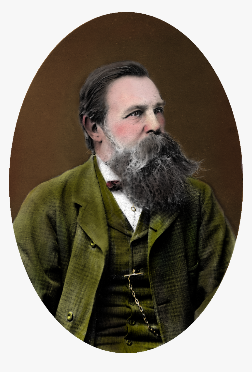 Friedrich Engels Colored Portrait - Friedrich Engels Colorized, HD Png ...