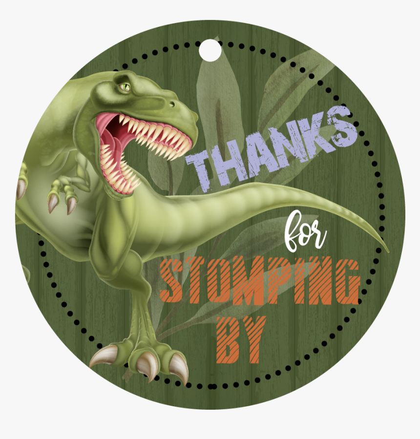 Dinosaur Gift Tag With Hole - Tyrannosaurus, HD Png Download ...