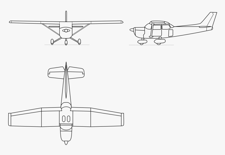 Drawing Cessna 172 Skyhawk, HD Png Download , Transparent Png Image ...