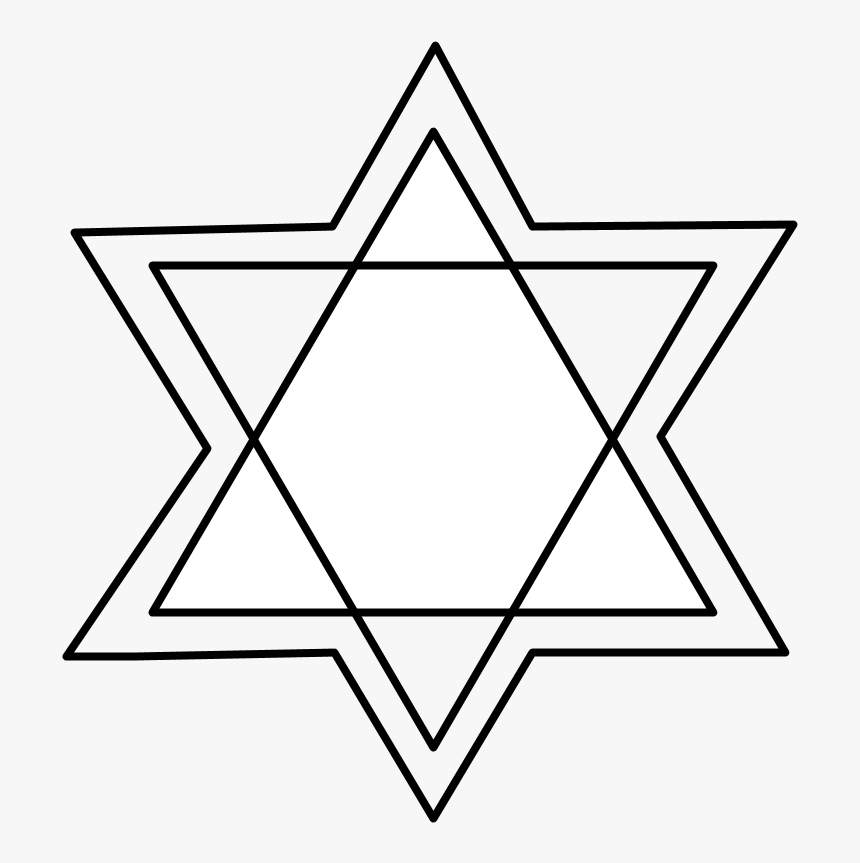 Star Of David, Double Line, Black And White - Yellow Star Elie Wiesel ...