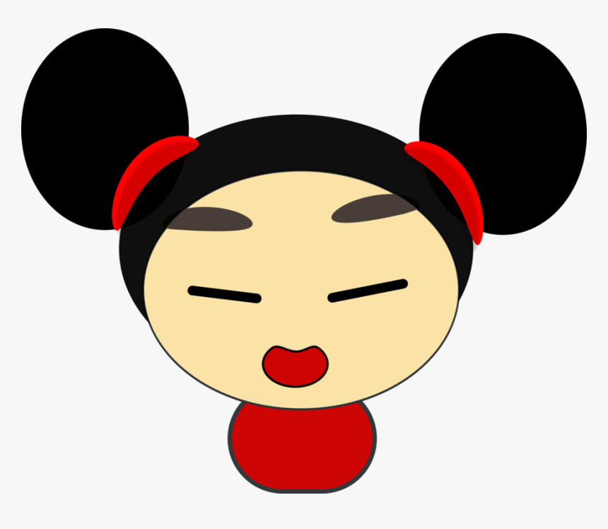 Head,woman,black Hair - Small Asian Eyes Cartoon, HD Png Download ...