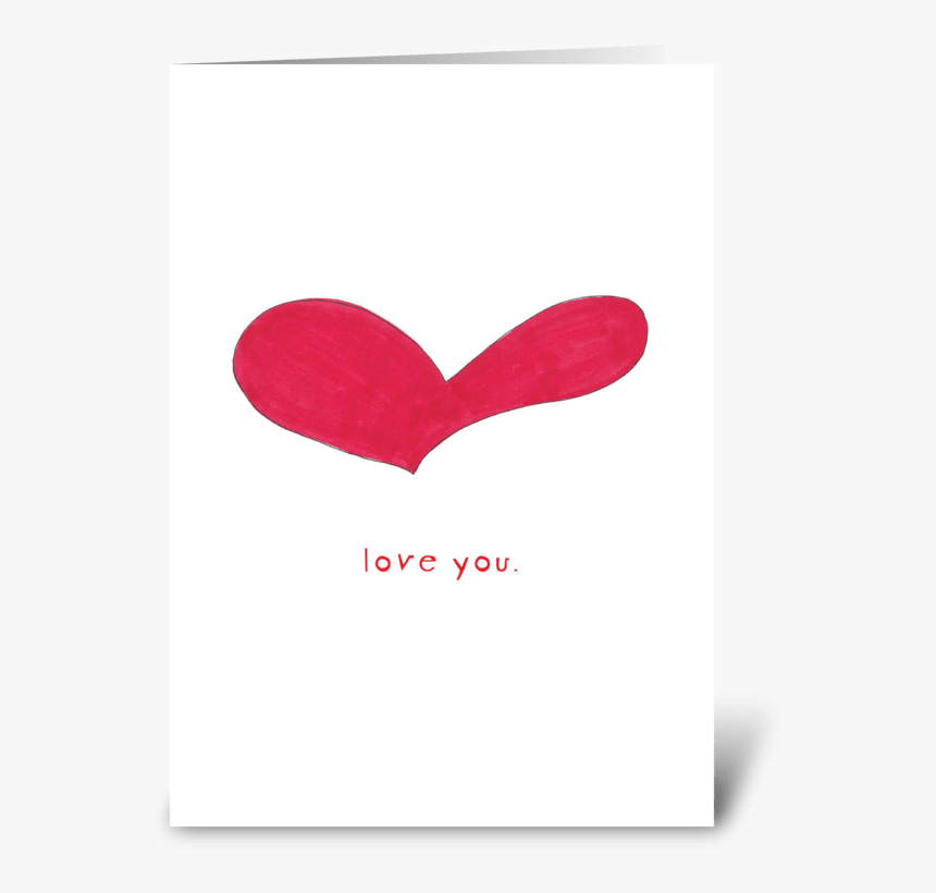Big Heart Greeting Card - Illustration, HD Png Download , Transparent ...