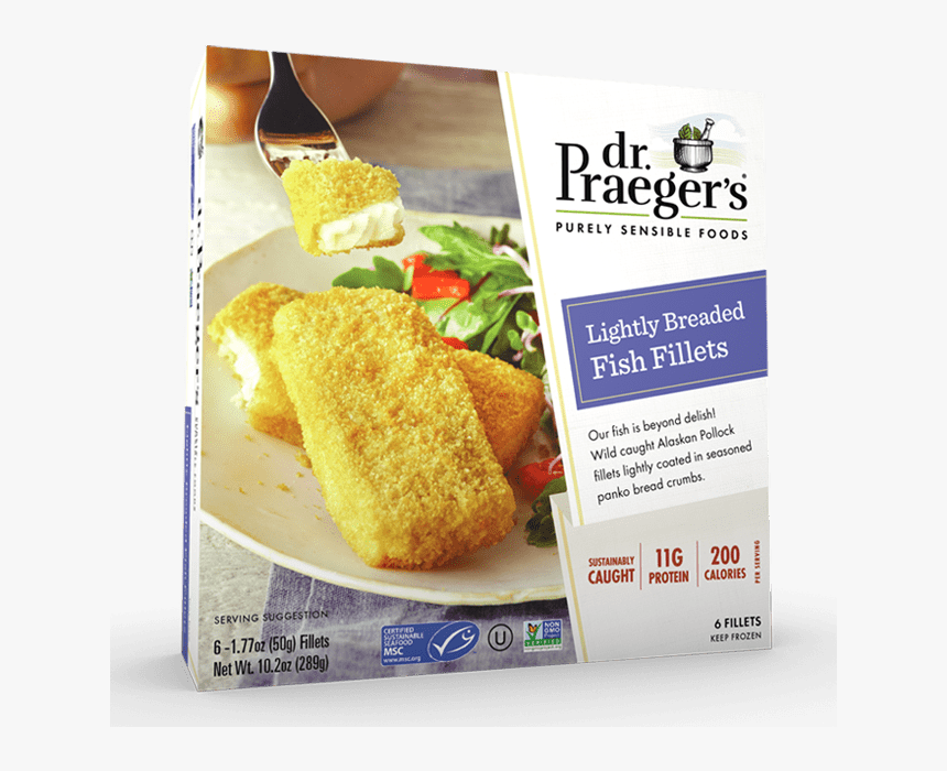 Praeger S Lightly Breaded Fish Fillets Package - Fish Fillet, HD Png ...