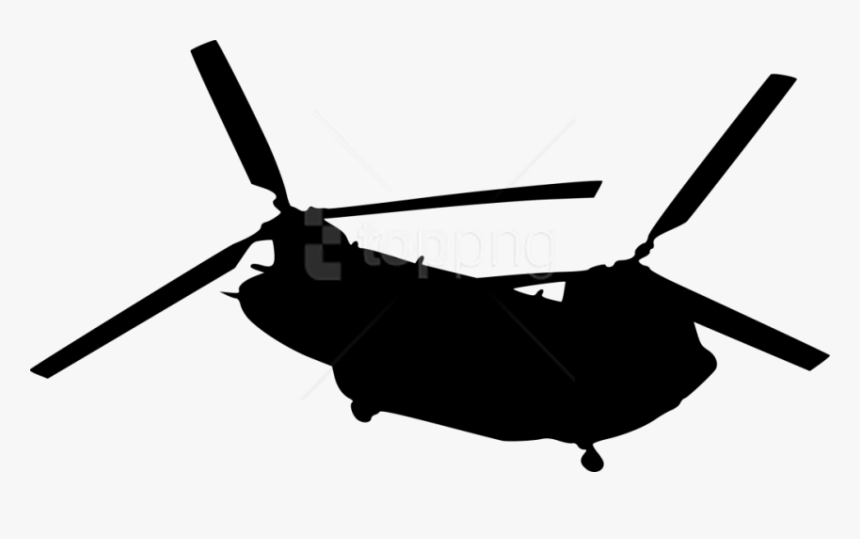 Chinook Helicopter Clip Art - Ch 47 Silhouette Png, Transparent Png ...