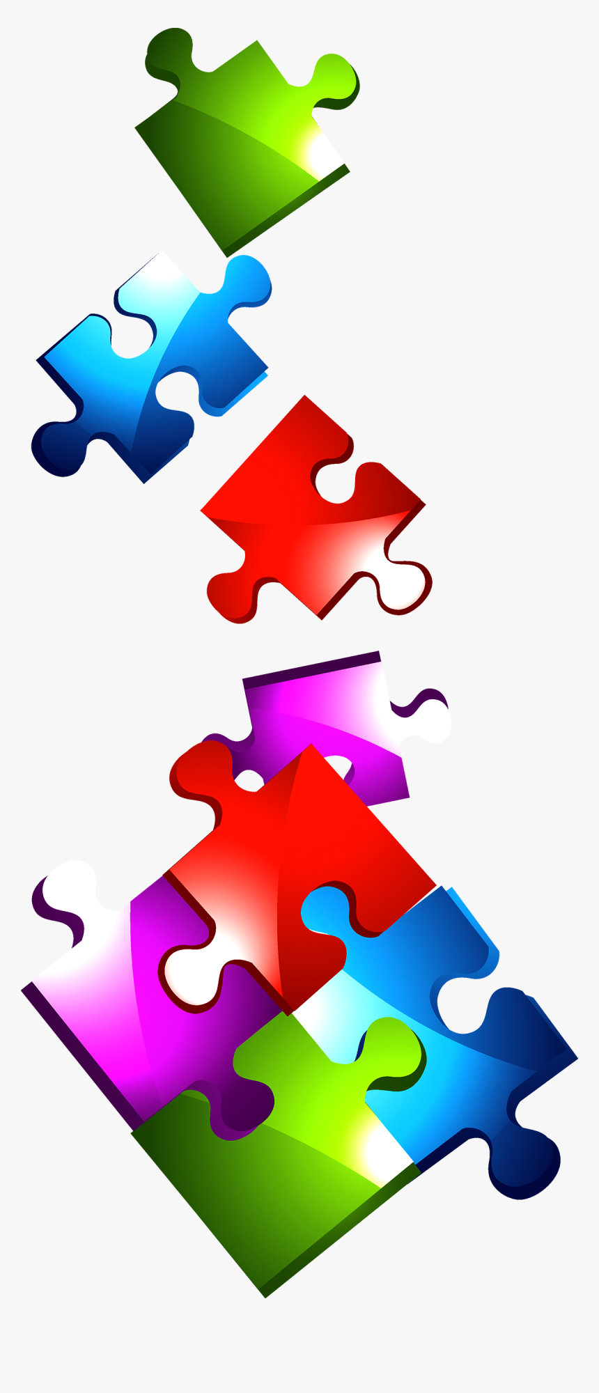 3d Puzzle Pieces Clip Art