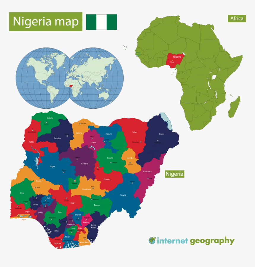 A Map To Show The Location Of Nigeria - Largest Ocean In Nigeria, HD ...