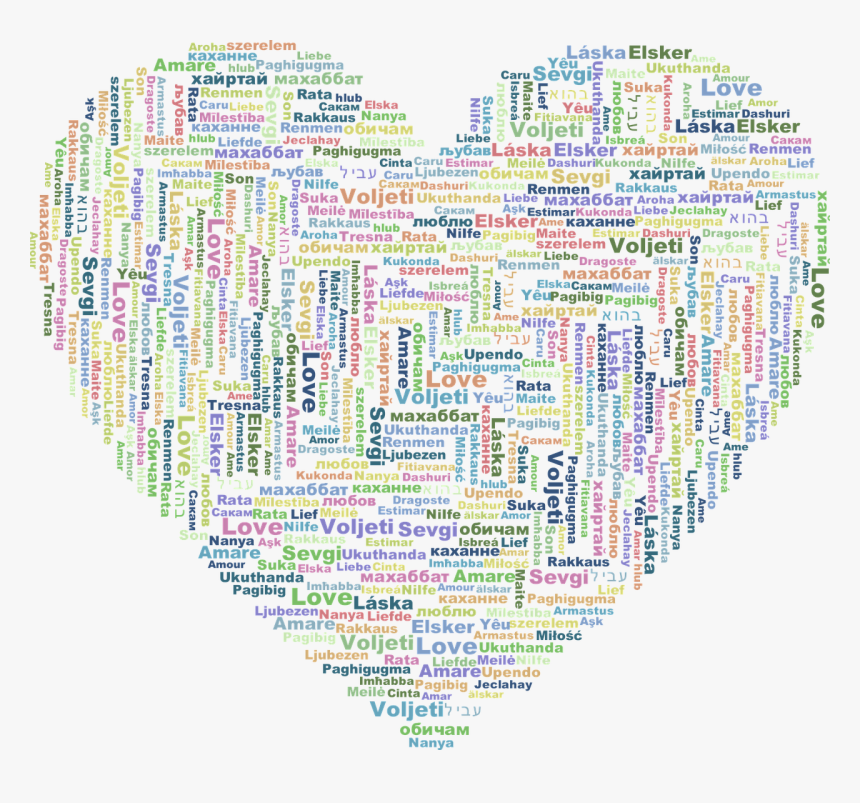 Love Multilingual, HD Png Download , Transparent Png Image - PNGitem