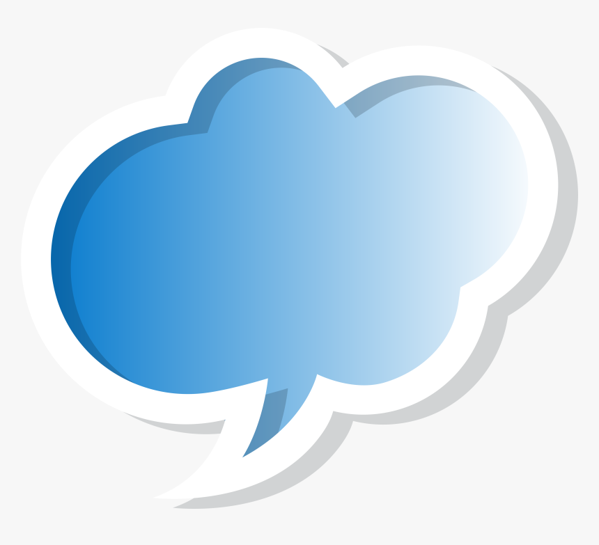 Cloud Blue Png Clip - Blue Cloud Bubble, Transparent Png , Transparent ...