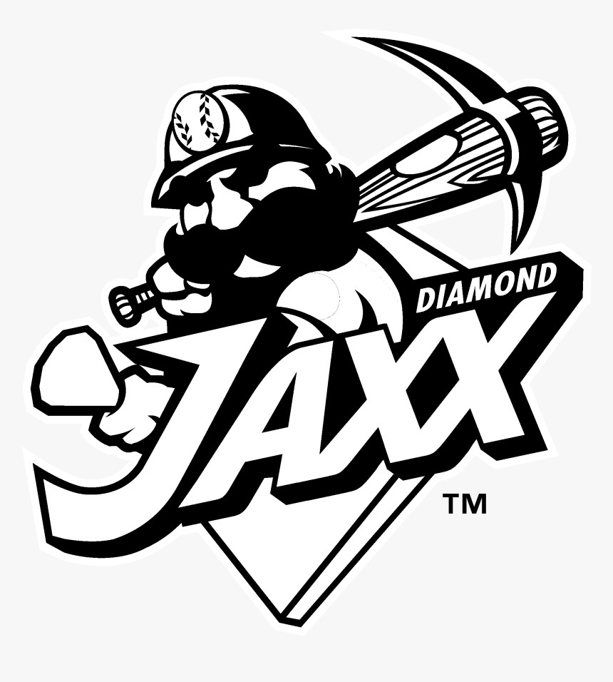 West Tenn Diamond Jaxx Logo Black And White - Diamond Jaxx Baseball ...