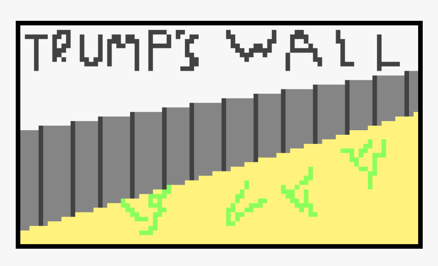 Trump Wall Pixel Art, HD Png Download , Transparent Png Image - PNGitem
