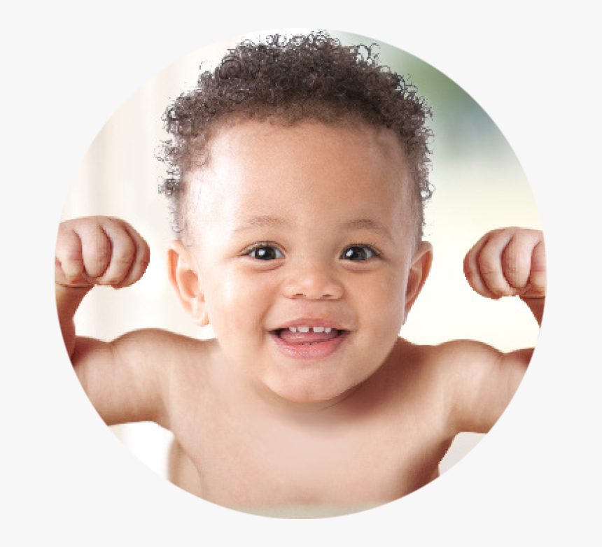 Baby Flexing His Muscles - Breastfeeding Healthy Baby, HD Png Download ...