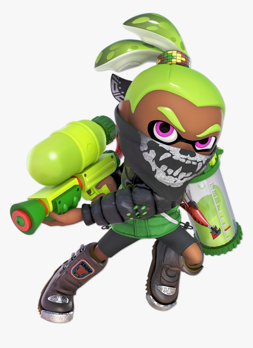 Super Smash Bros Ultimate Green Inkling, HD Png Download , Transparent ...