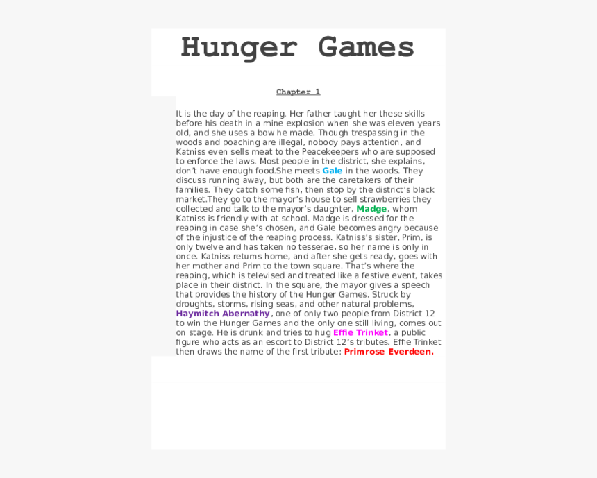 Hunger Games Birthday Scenario, HD Png Download , Transparent Png Image ...
