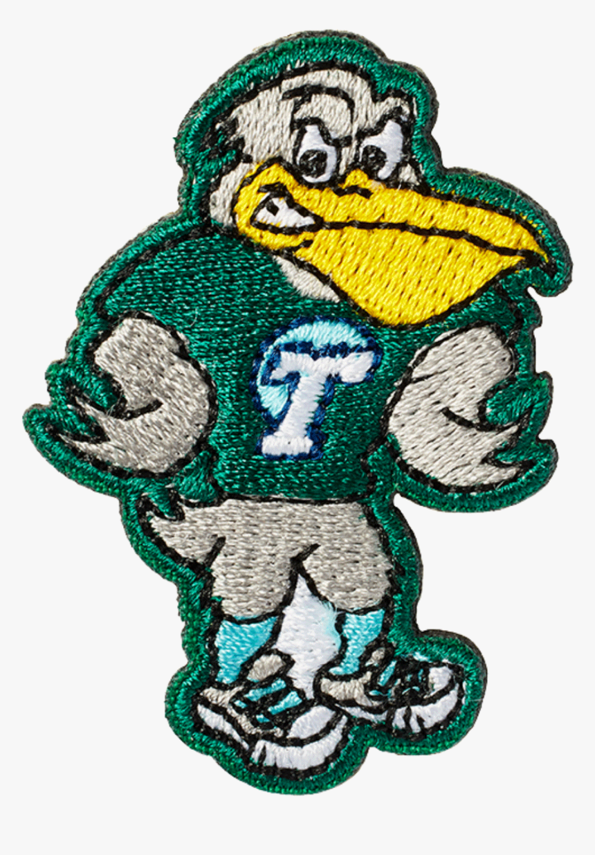 Tulane Pelican Sticker Patch - Cartoon, HD Png Download , Transparent ...
