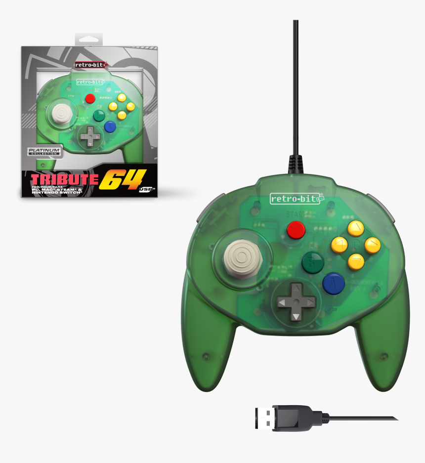 Clear Blue Usb - N64 Controller, HD Png Download , Transparent Png ...