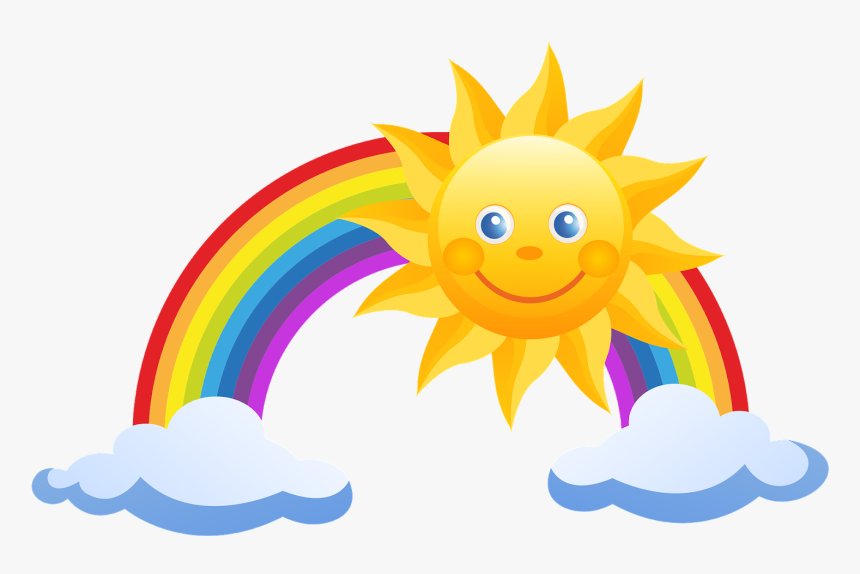 Free Rainbow And Sun Clipart - Sun And Rainbow Png, Transparent Png ...