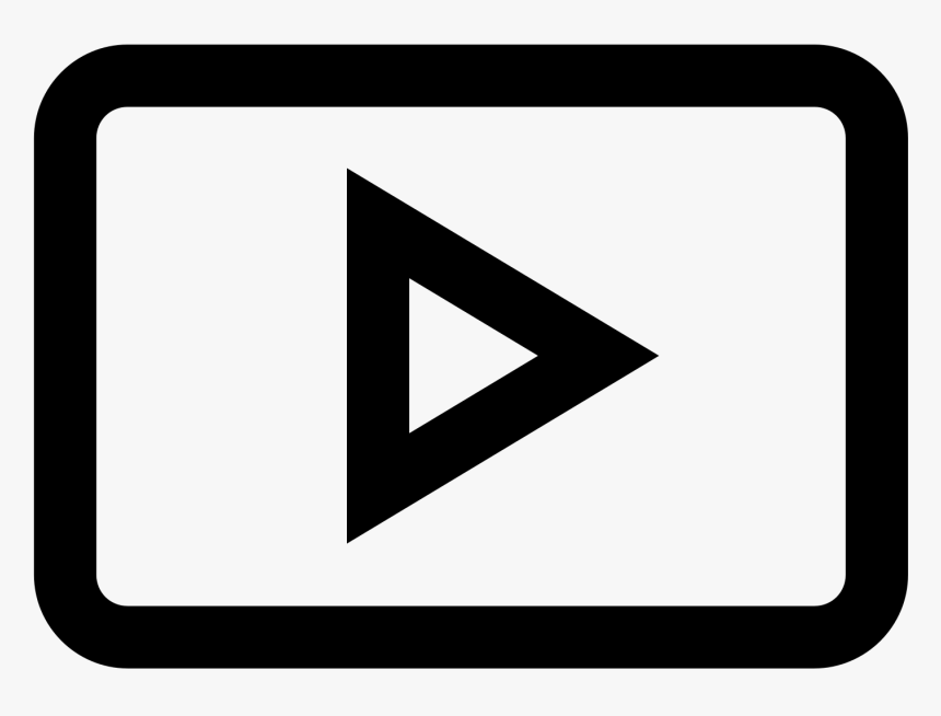 White Rectangle Button Png - Youtube Logo Outline Png, Transparent Png ...