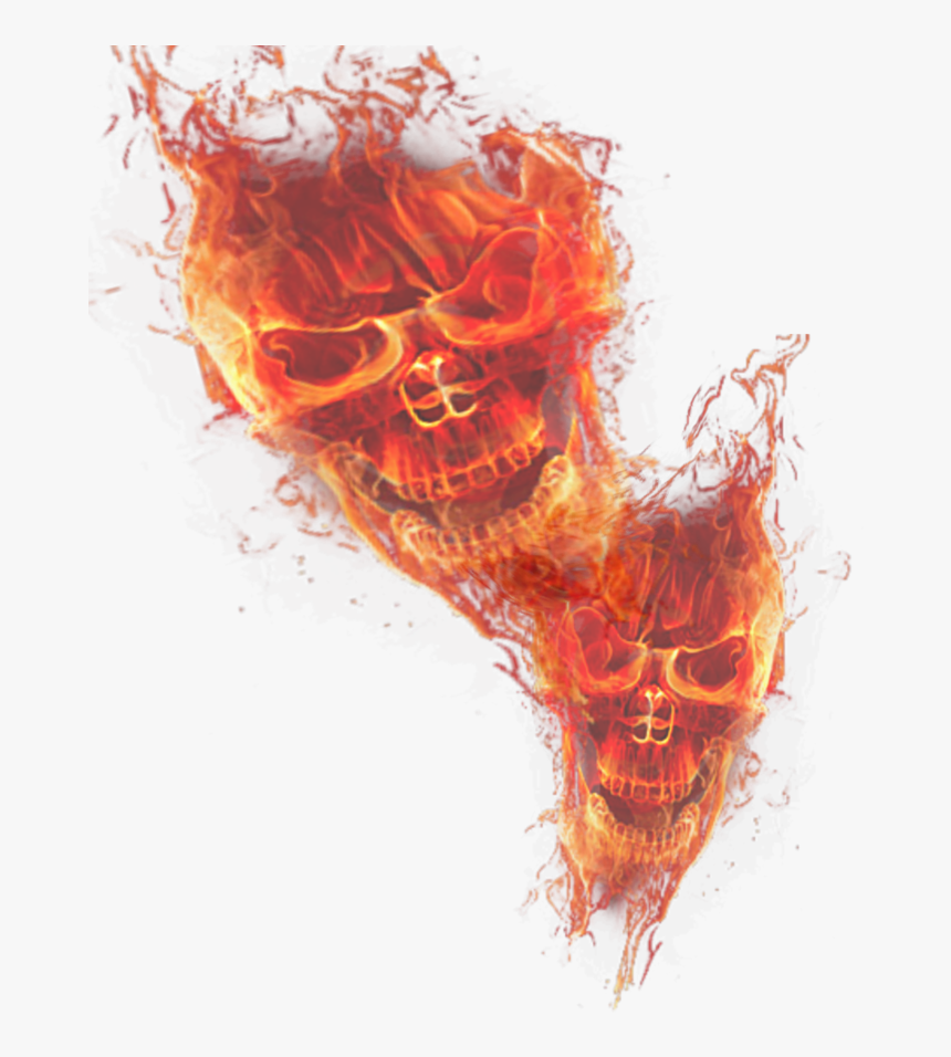 Skulls Transparent Fire - Fire Skull Transparent Background Png, Png ...