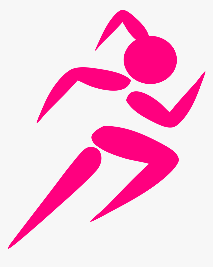 Runner Clipart Stick Figure - Stick Figure Running Girl, HD Png ...
