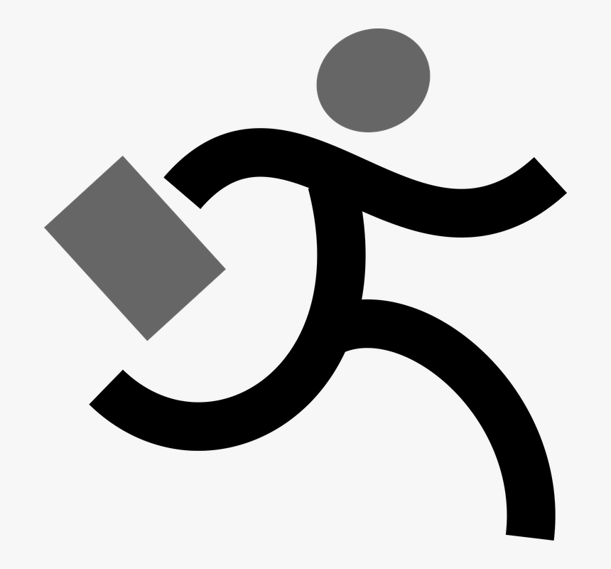 Transparent Running Stick Figure Png - Running Businessman Clipart, Png ...