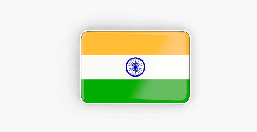 Rectangular Icon With Frame - India Flag, HD Png Download , Transparent ...