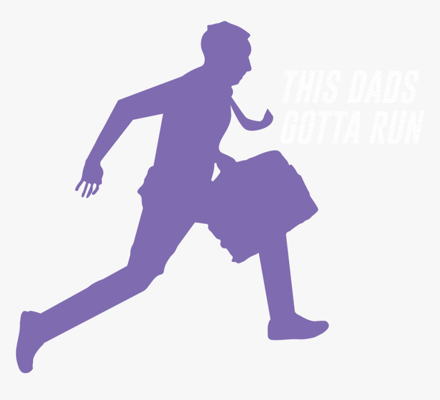 Dads Gotta Run - Running Silhouette People Running, HD Png Download ...