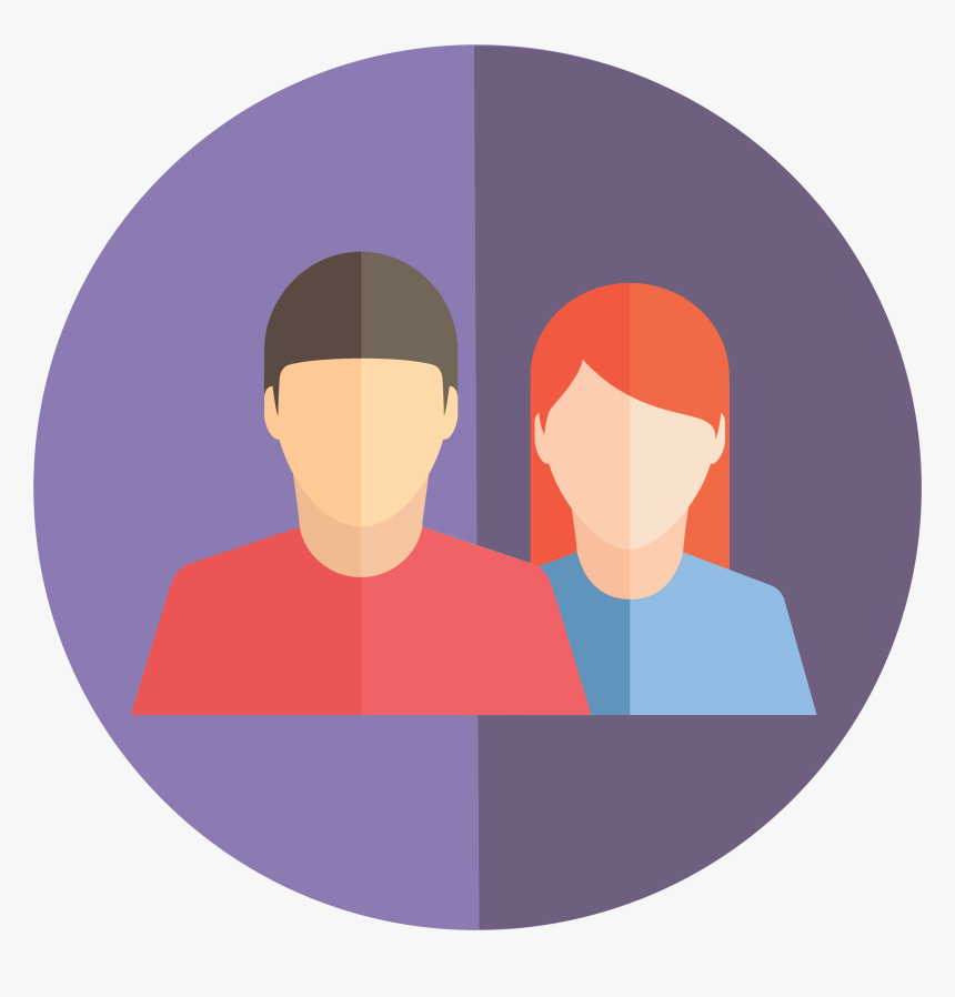 Colorful Icon Of Two People - Illustration, HD Png Download ...